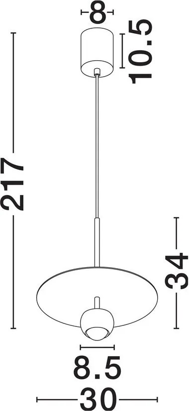 Béžové hliníkové LED závěsné svítidlo ø 30 cm Edem – Nova Luce