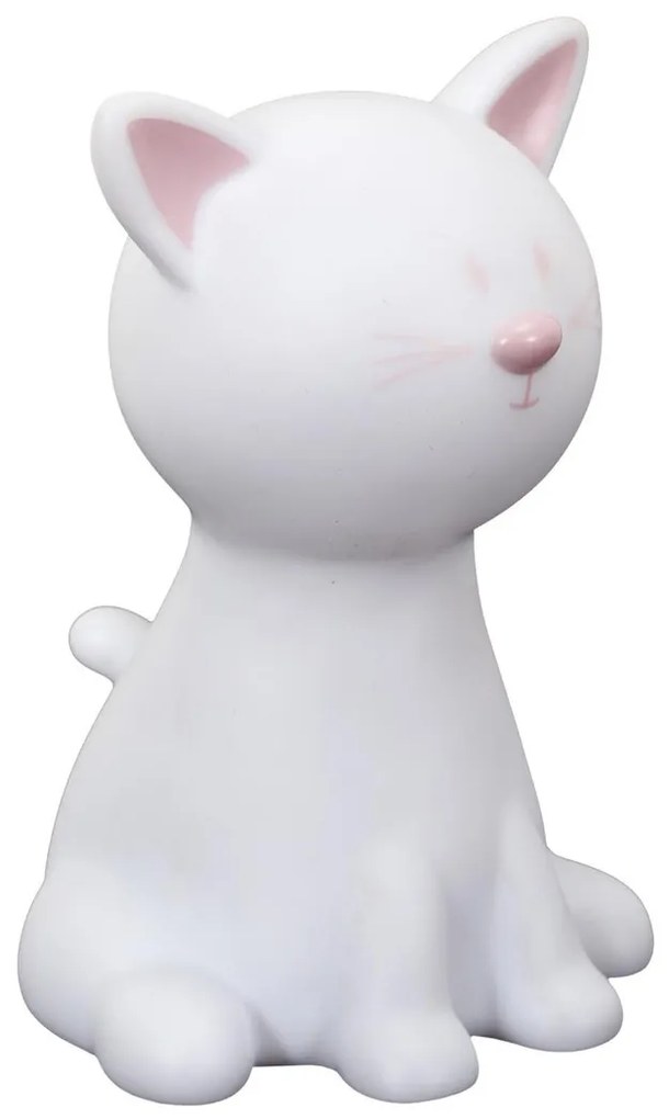 LED dětské noční světlo CATTY 19cm, bílá