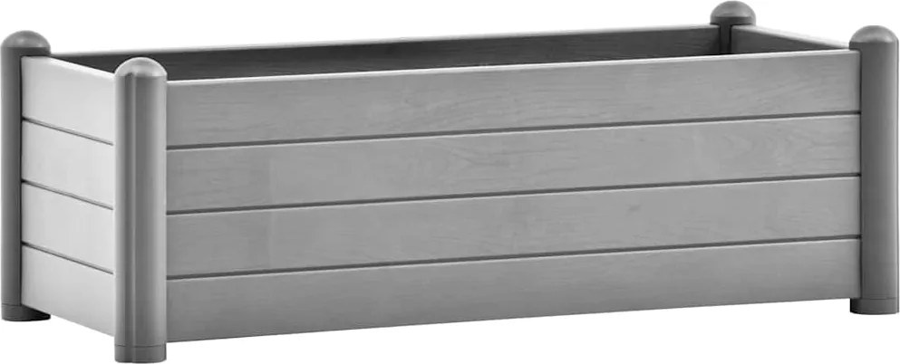 Vyvýšený záhon PP kamenný šedý 100 x 43 x 35 cm 317580