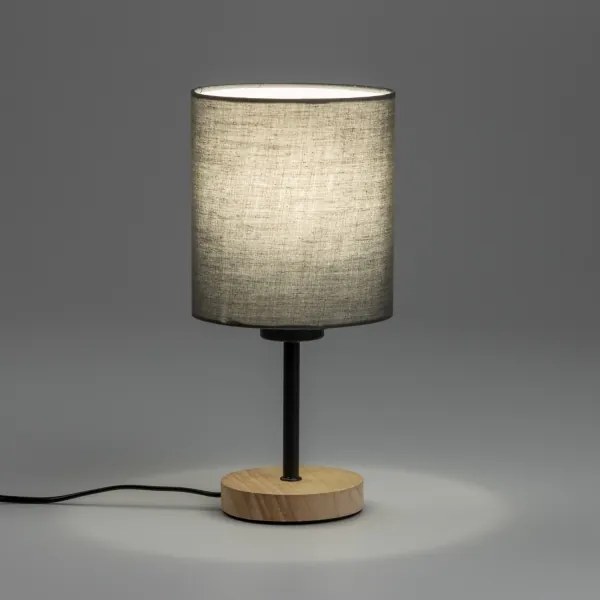 Brilagi - Stolní lampa NUBILA WOOD 1xE27/25W/230V dub/antracit