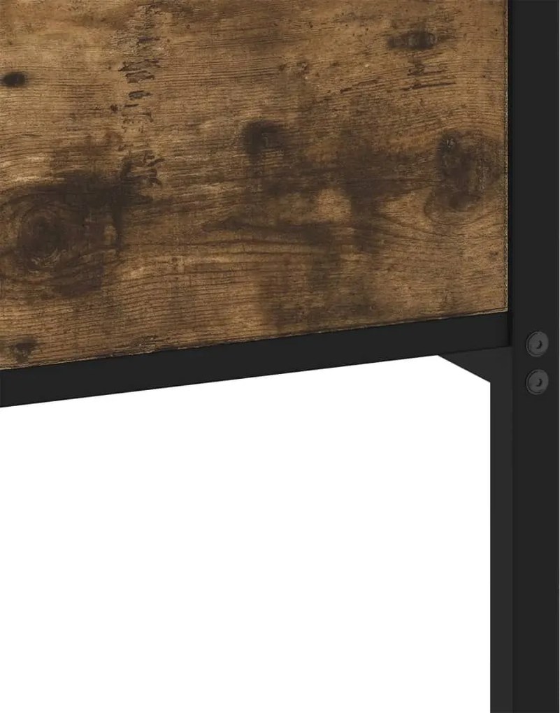 Kovový rám postele bez matrace kouřový dub 193 x 203 cm 3308493