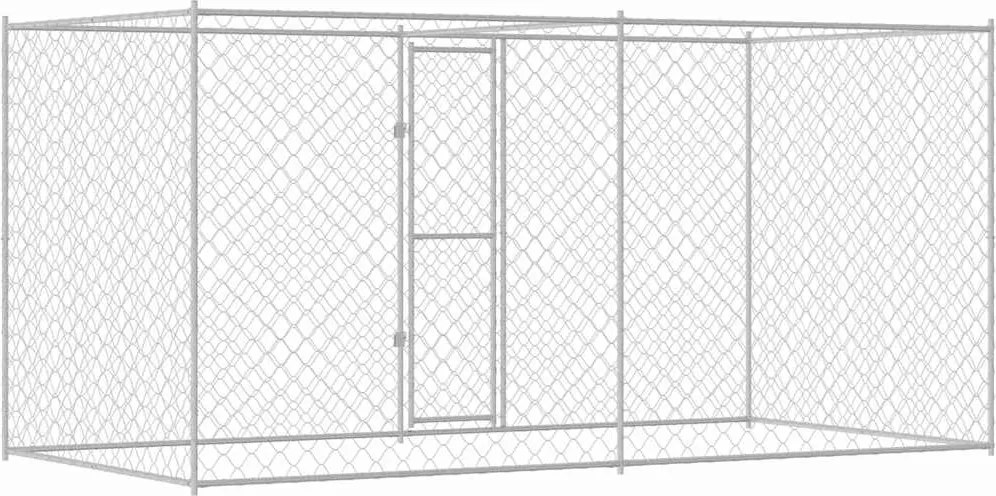 Klec pro psa Stříbrná 400 x 200 x 200 cm Pozinkovaná ocel 3368309