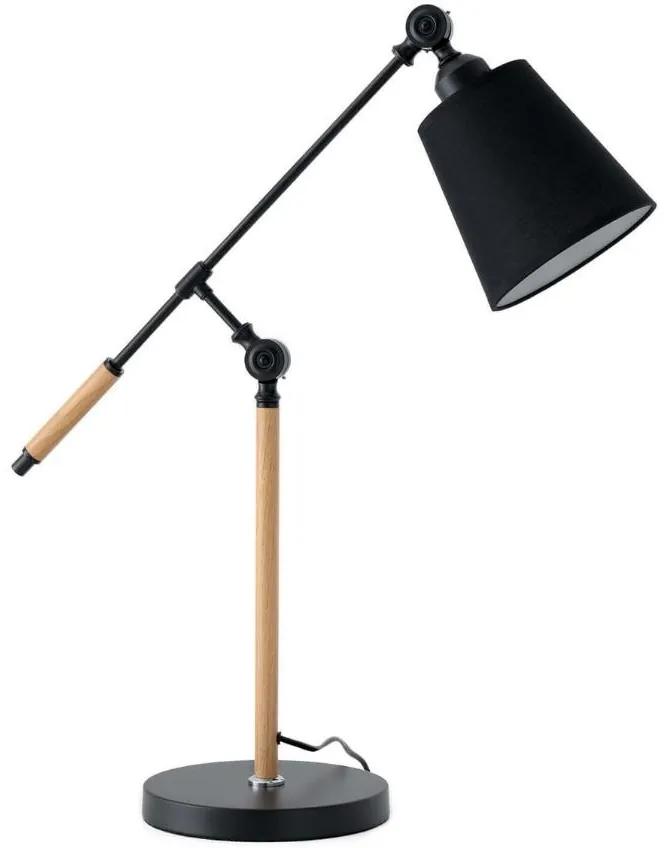 OnaDnes -20% Černá kovová stolní lampa Somcasa Lizar 67 cm