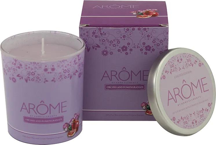 Arôme Vonná svíčka 7 x 8 cm, Orchid & Pommegranate