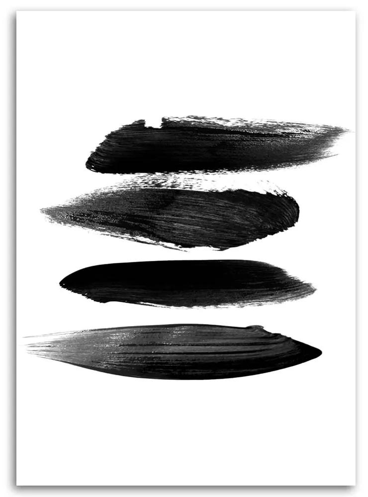 Gario Obraz na plátně Černé vodorovné pruhy Rozměry: 40 x 60 cm
