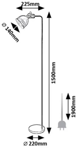 Rabalux 2243 - Stojací lampa FLINT 1xE27/40W/230V béžová