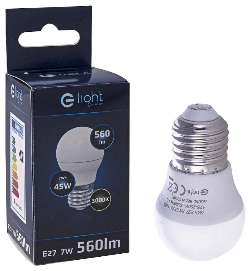 LED žárovka E27 teplá 3000k 7w 560 lm