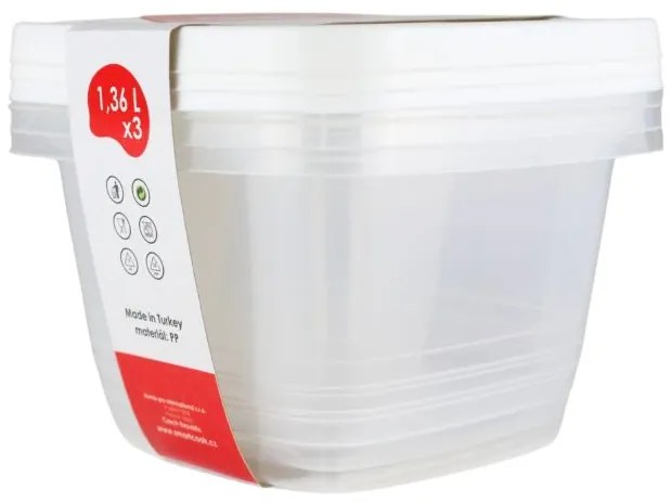 Smartcook Plastová dóza 3x 1,36L