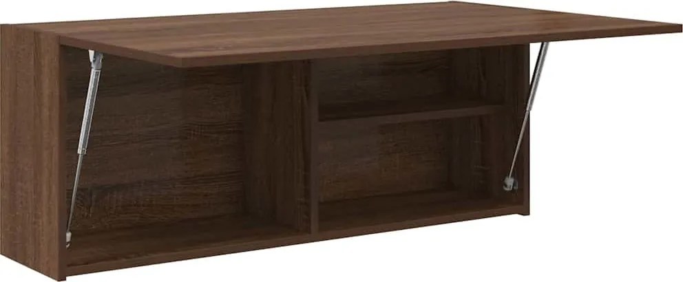 vidaXL Koupelnová nástěnná skříňka 100x25x40 cm kompozitní dřevo [860109] Barva: Betonová šedá