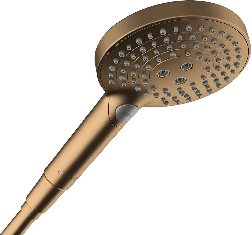 Hansgrohe Raindance Select S - Sprchová hlavice, 3 proudy, kartáčovaný bronz 26014140