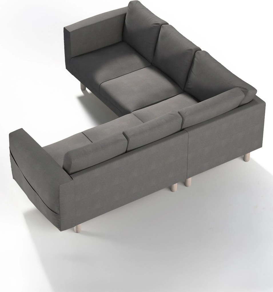 Potah na pohovku IKEA Norsborg rohová 4-místná barva šedá látka pletený vzor