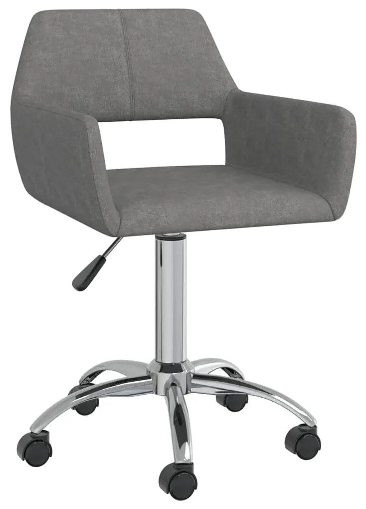 330306 vidaXL Otočná kancelářská židle světle šedá textil