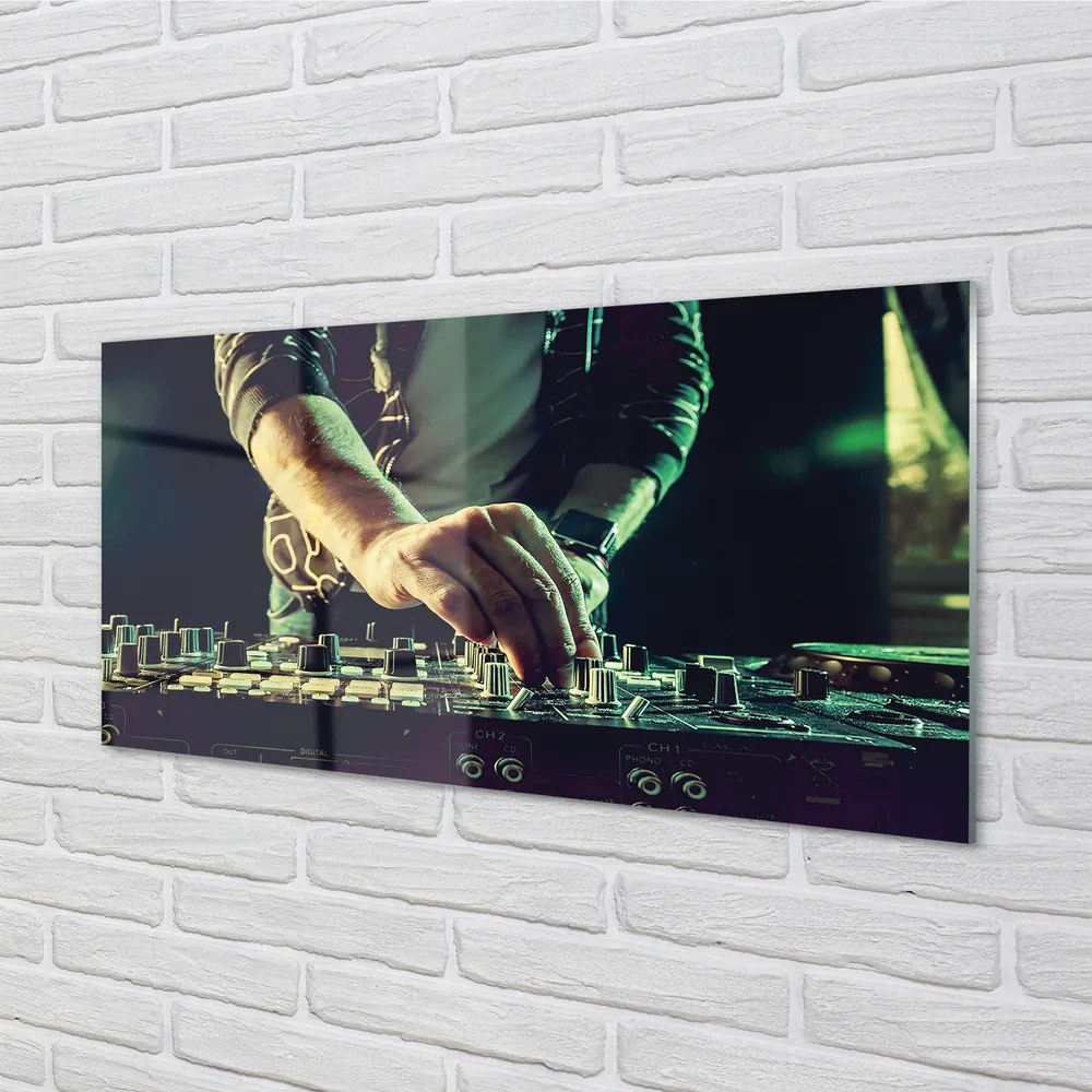 akrylový obraz Konzole DJ Headphones 100x50 cm