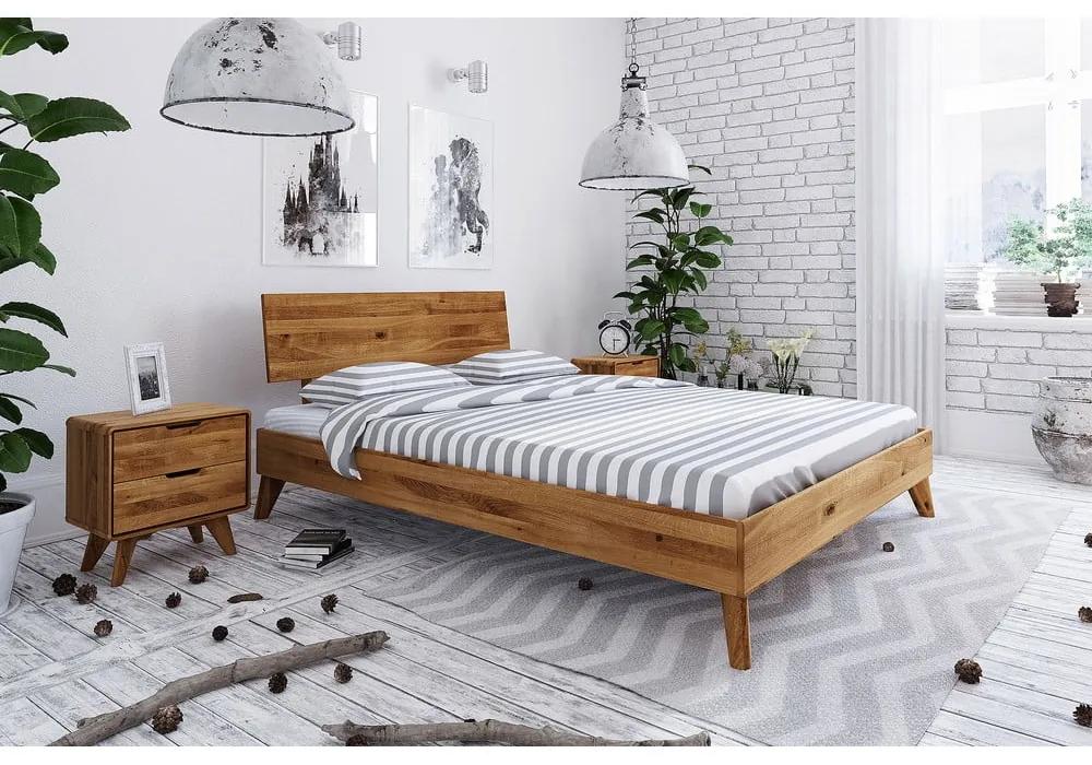 Dvoulůžková postel z dubového dřeva 180x200 cm Greg 1 - The Beds