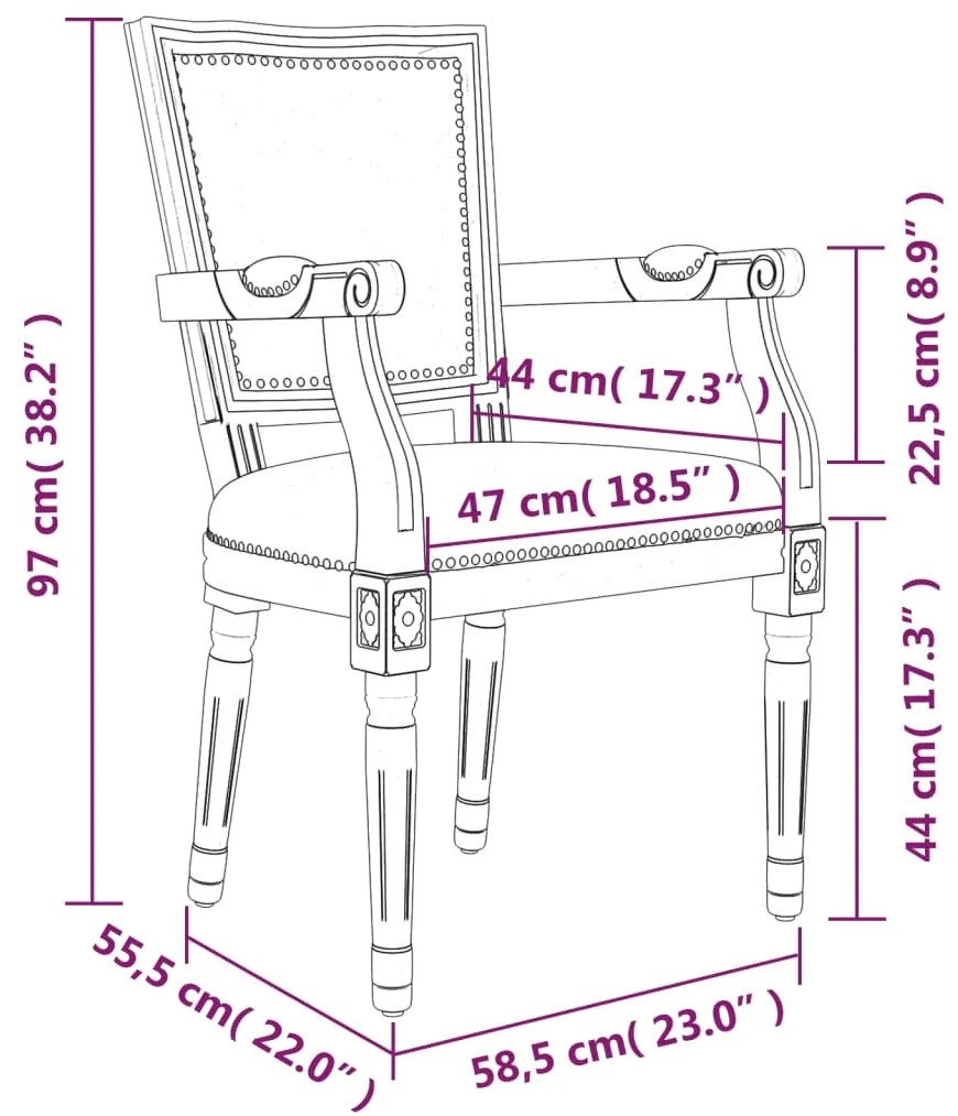 Jídelní židle světle šedá samet - Default Title