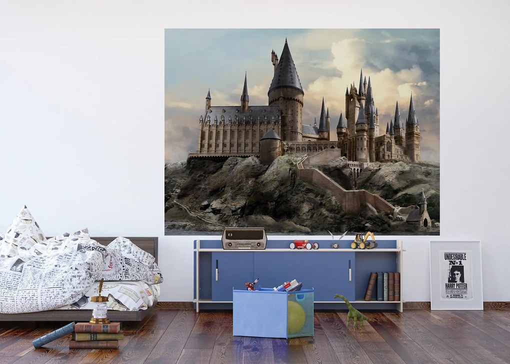 Dětská vliesová fototapeta na zed' Harry Potter a Hrad Bradavice | 252 x 182 cm | DFTDXL1999