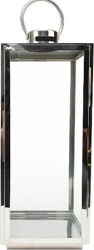 Lucerna Glamour lucerna lucerny 49 cm stříbrná Hřbitovní Svíčka z nerezové oceli