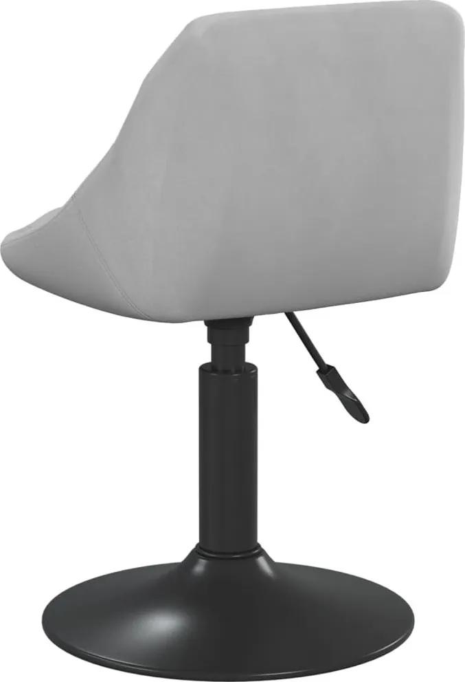 vidaXL Otočné jídelní židle 4 ks samet [3088794] Barva: Tmavě šedá