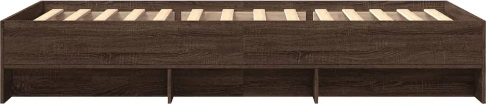 Rám postele bez matrace hnědý dub 75 x 190 cm kompozitní dřevo 3295715