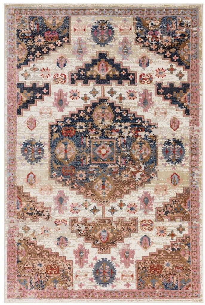 Modrý koberec Cure Blue Retro Rozměry: 155x230 cm