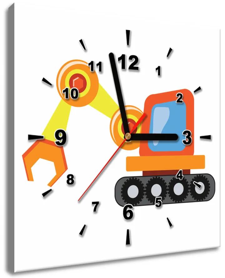 Gario Obraz s hodinami Bagr Rozměry: 30 x 30 cm