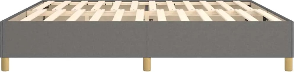 Rám postele s boxspringem tmavě šedý 200 x 200 cm textil 3120986