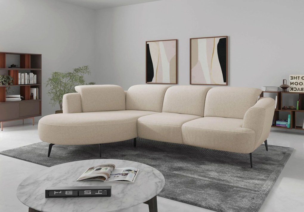 XXXLutz ROHOVÁ SEDAČKA, textil, krémová Sit & More - Sedací soupravy - 000144018542