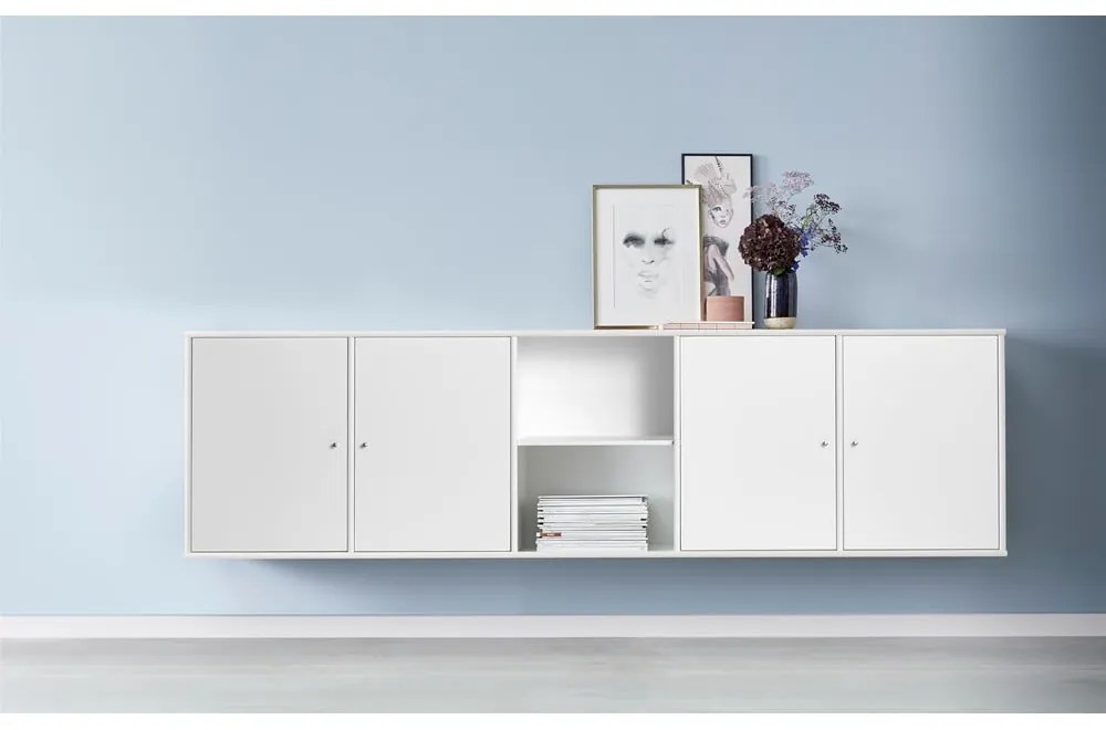 Bílá nízká komoda 220x61 cm Mistral - Hammel Furniture