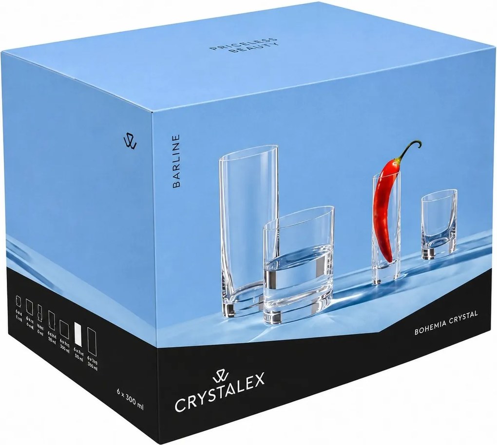 Crystalex Sklenice Barline 230 ml 6 ks