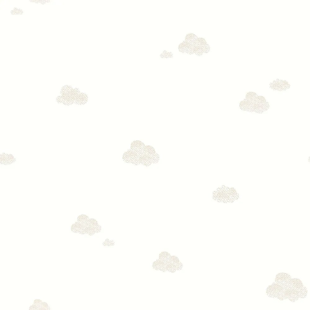 ICH Wallcoverings Bílá dětská vliesová tapeta s mráčky ,7006-2 rozměry 0,53 x 10,05 m
