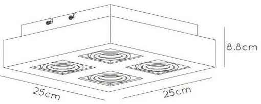 Lucide 09119/21/30 - LED Bodové svítidlo XIRAX 4xGU10/5W/230V černá