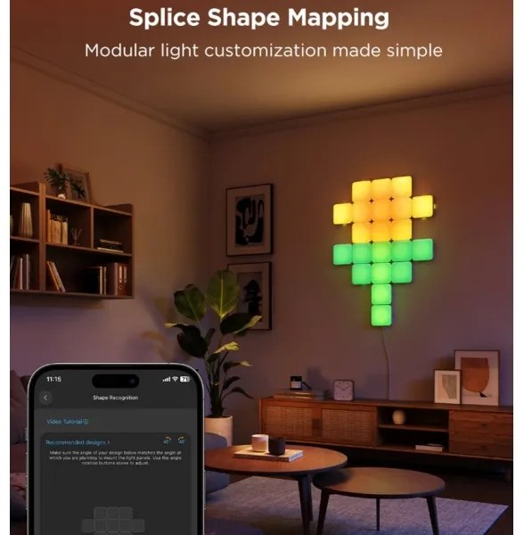 Govee - 10x Smart mini RGBIC panel Wi-Fi
