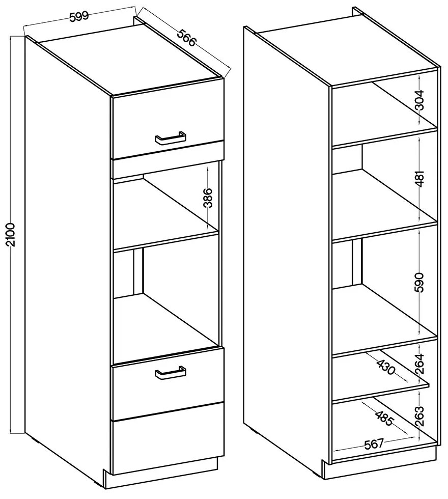 Kuchyňská linka LARA wh | ve tvaru L | 410x260 cm | UNI provedení | zásuvky PREMIUM BOX | bílá lesk