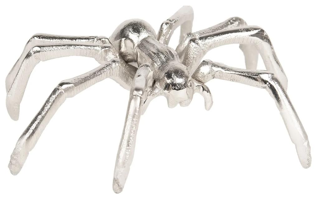 Stříbrná dekorace pavouk - 19*16*5 cm