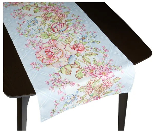 Bellatex Ubrus BĚHOUN Růže světle modrá, růžová rozměr 50x50 cm