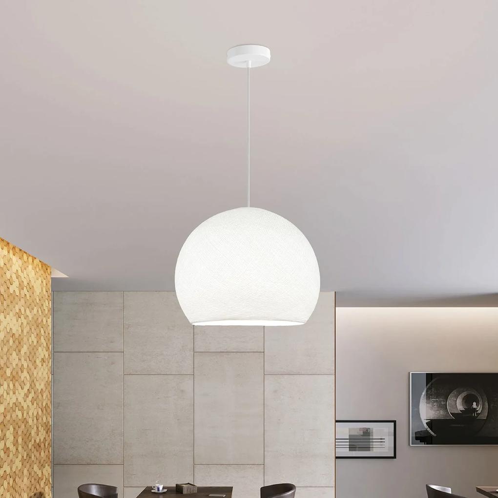 creative cables Závěsná lampa se stínidlem kupole z PE vlákna, polyester Barva: Béžová, Průměr: L - Ø 42 Cm