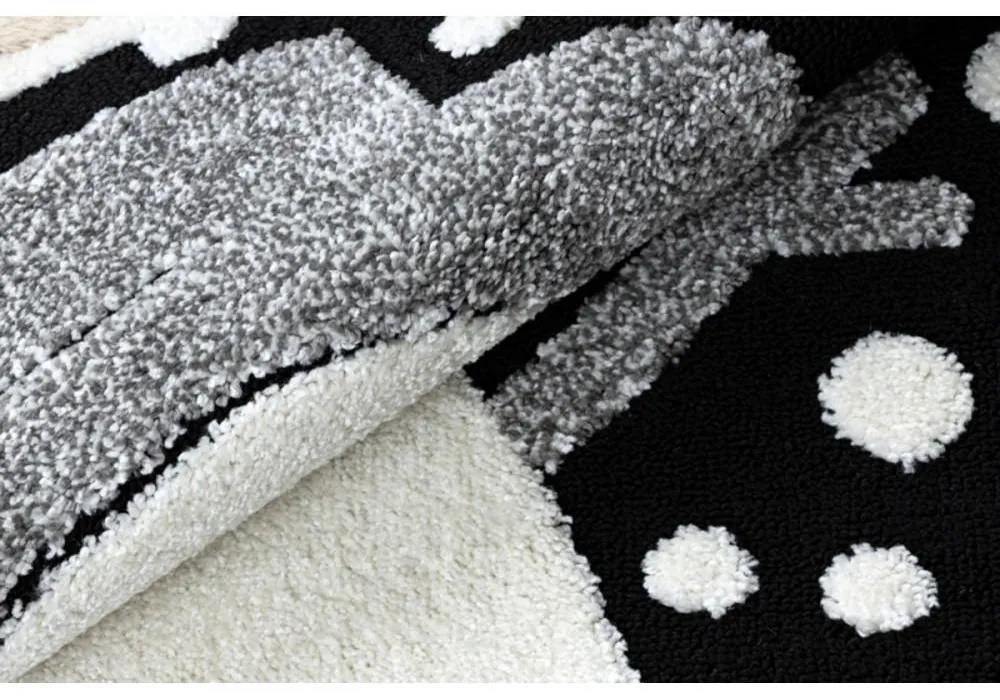 Kusový koberec Sněhulák krémový kruh 140cm