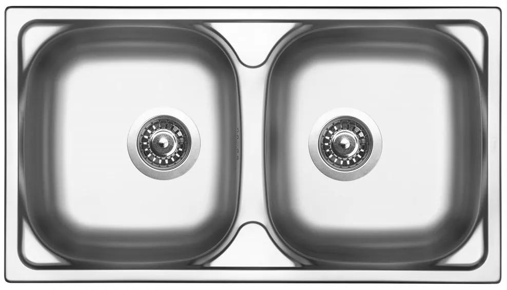 Sinks OKIO 780 DUO V 0,5mm leštěný RDOKL78043525V