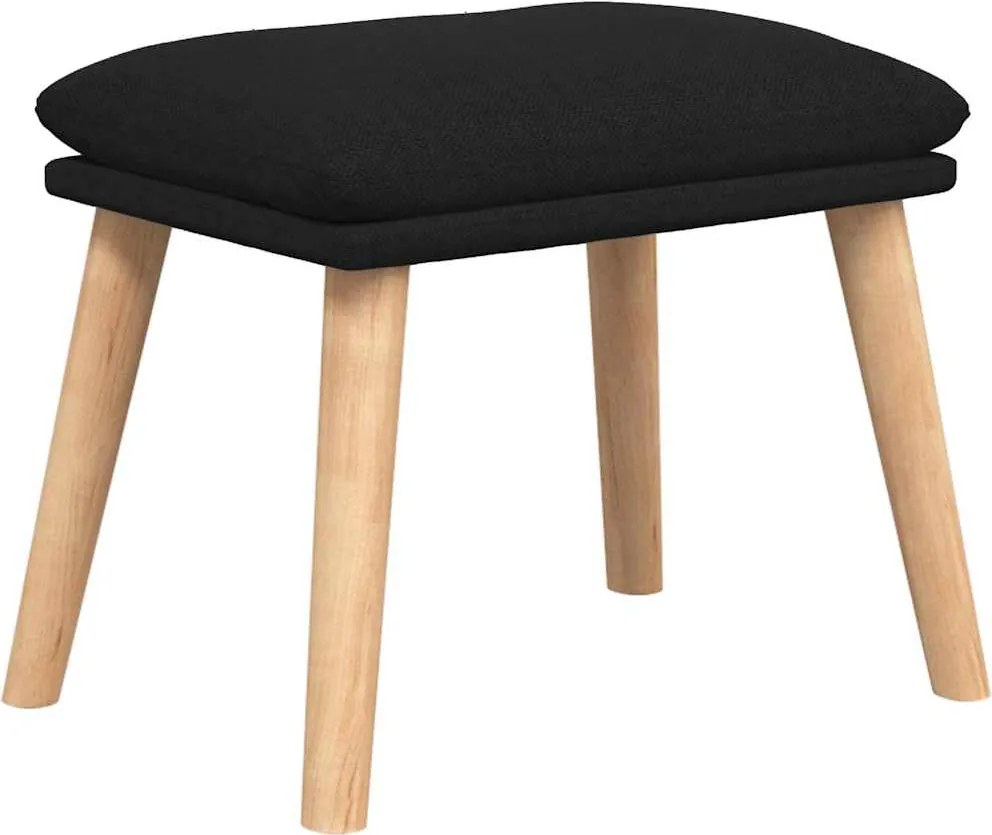 Relaxační křeslo s podnožkou černé textil 3097888