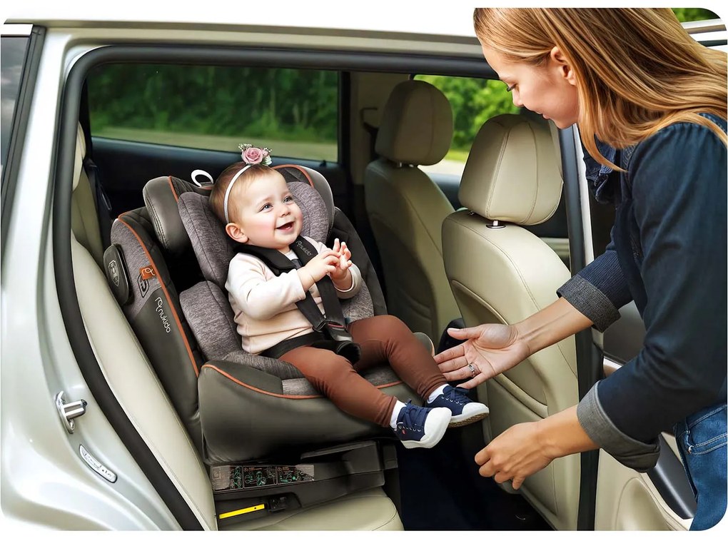 Autosedačka Nukido Prestige Line 0-36 kg ISOFIX v černé a šedé barvě pro bezpečné cestování