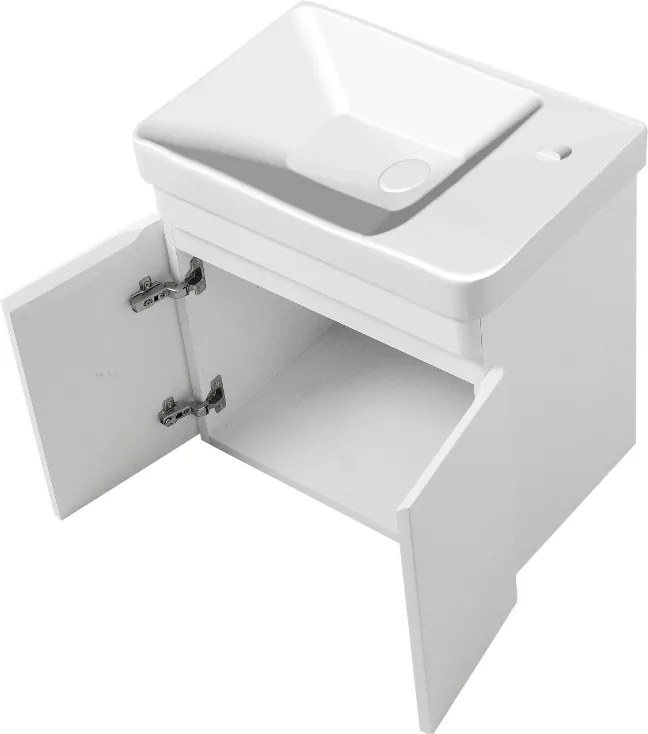 Lavedo Vivace White Mini Air 55 koupelnová skříňka s umyvadlem, lesk