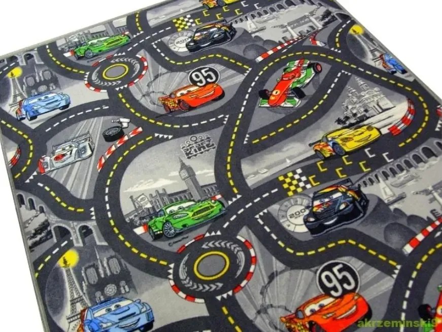 Dětský koberec CARS ŠEDÝ