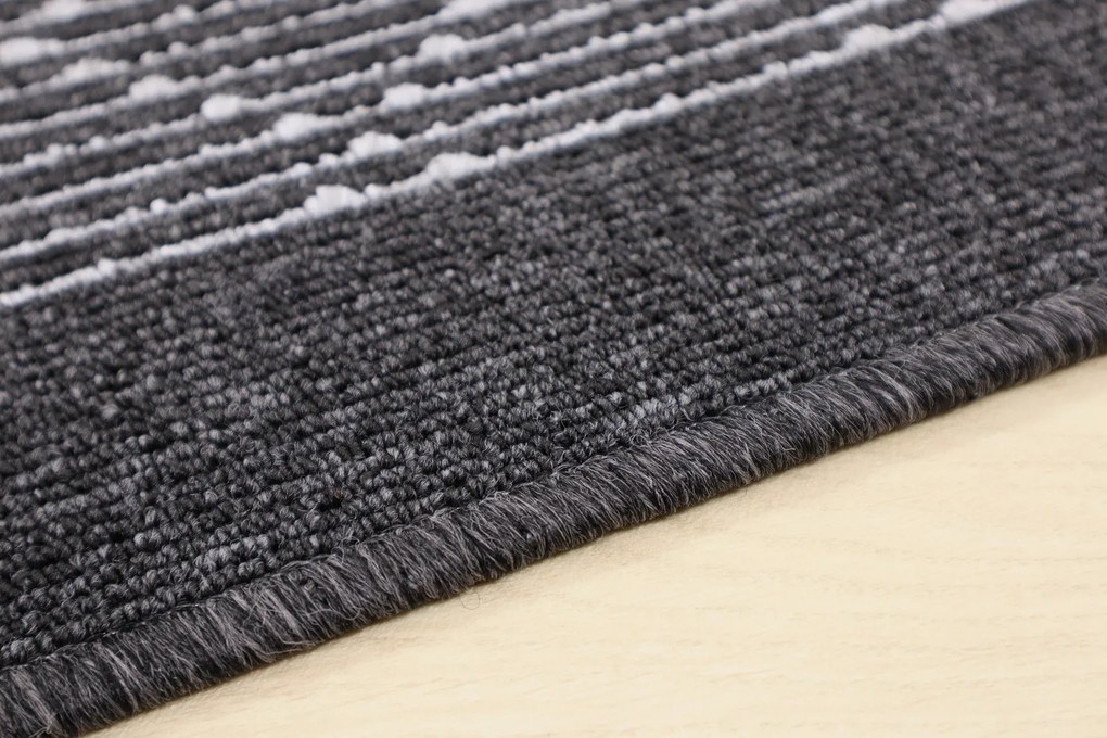 Condor Carpets, Protiskluzový běhoun na míru Boulevard 9229, šíře 100 cm, šedá, chodba / předsíň