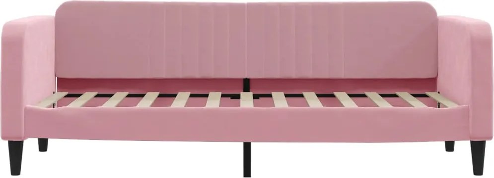 Válenda s přistýlkou růžová 80 x 200 cm samet 3197059