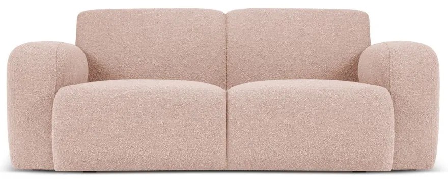 Růžová pohovka z textilie bouclé 170 cm Molino – Micadoni Home