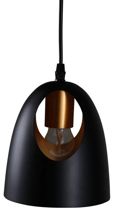 Černá designová závěsná lampa ELDA