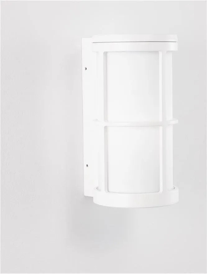 NV 9002850 Venkovní nástěnné svítidlo STONE bílý hliník a akryl E27 1x12W 220-240V IP54 bez žárovky - NOVA LUCE