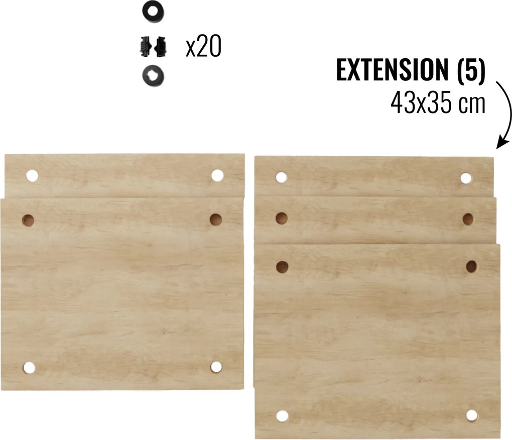 AR Shelving Rozšíření pro nástěnný regál »Deco« (43x35 cm)