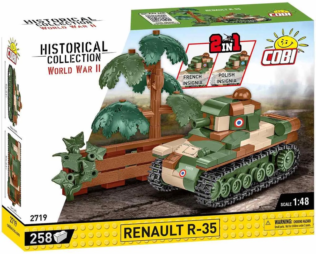 Cobi 2719 francouzský pěchotní tank renault r-35