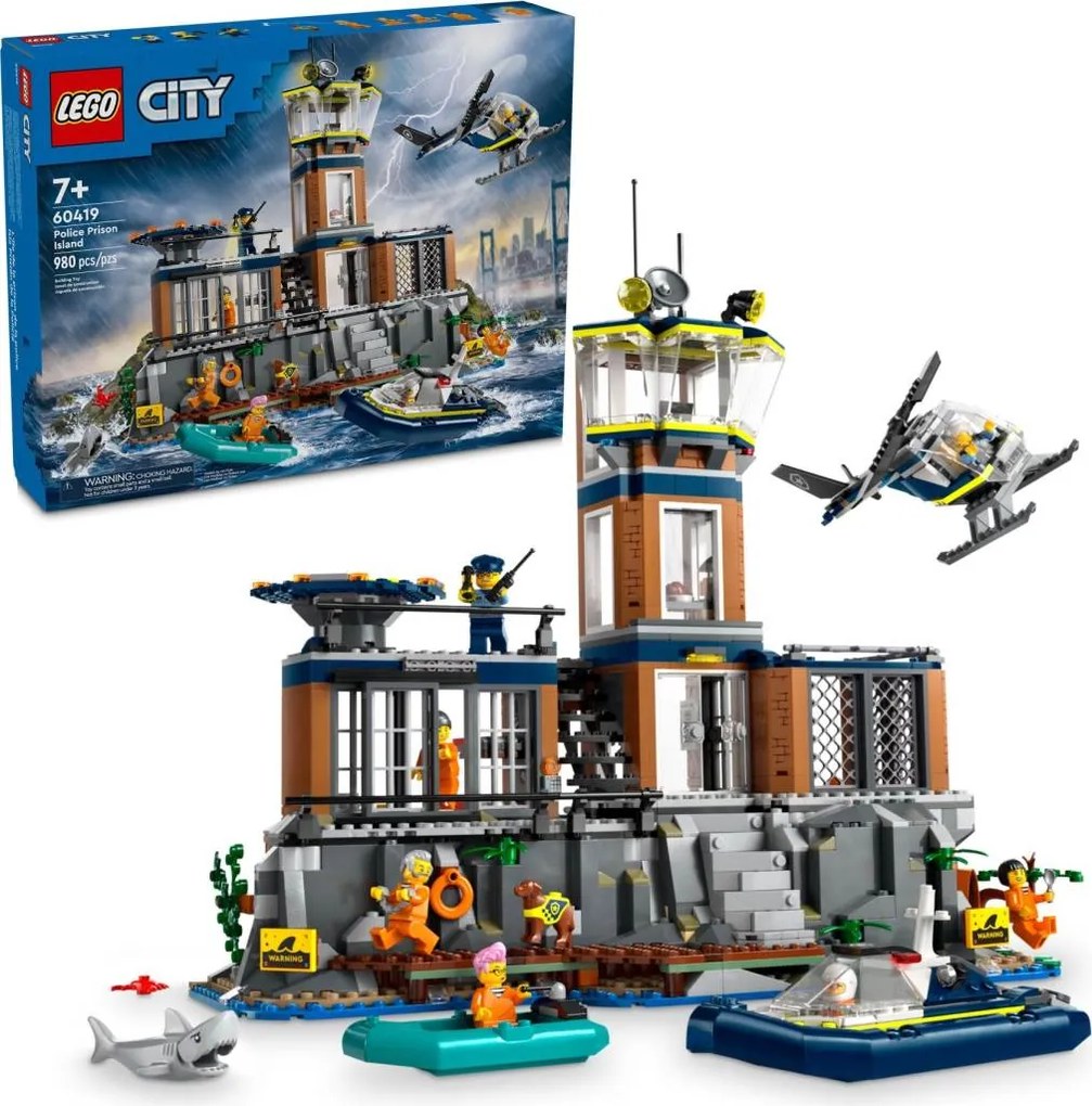 Lego stavebnice lego city 60419 policie a vězení na ostrově
